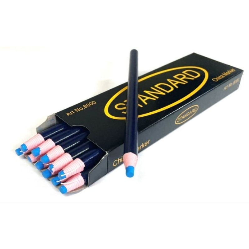 STANDARD Pensil Kapur(Box/12Pcs)Kopek Jahit Penanda Baju Toilor Marker ...