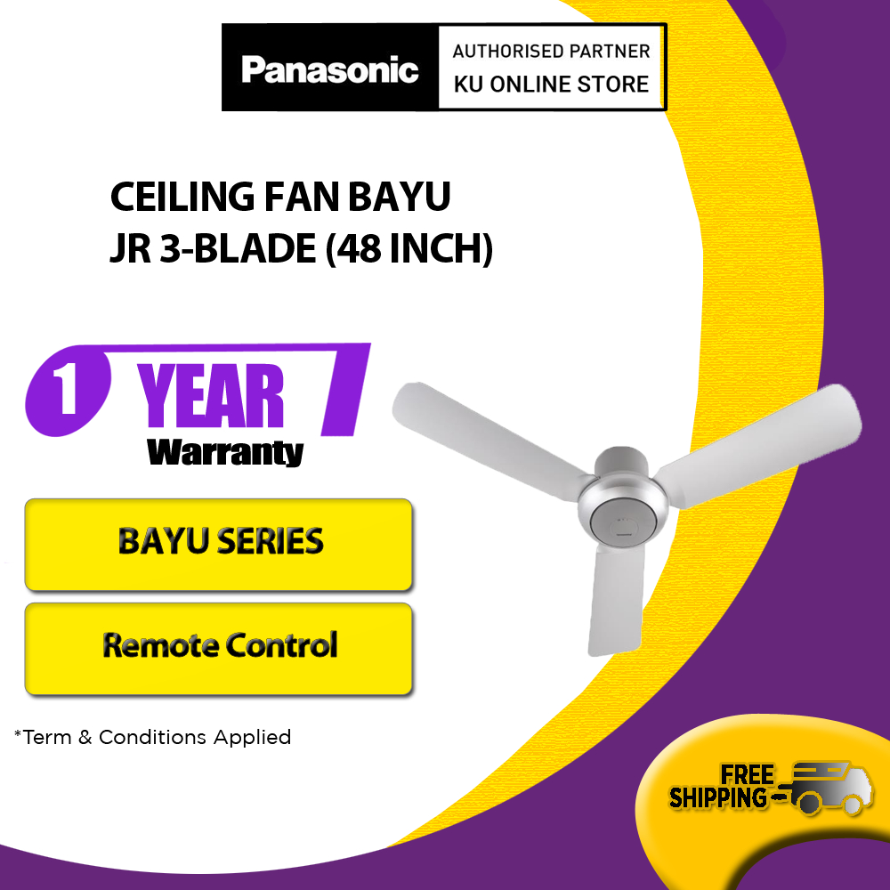 PANASONIC CEILING FAN BAYU JR 3-BLADE F-M12D2 (48 INCH) | Shopee Malaysia