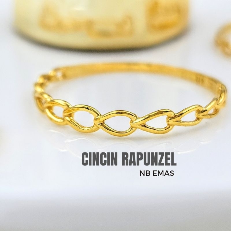 Cincin Rapunzel Emas 916 Tulen | Shopee Malaysia