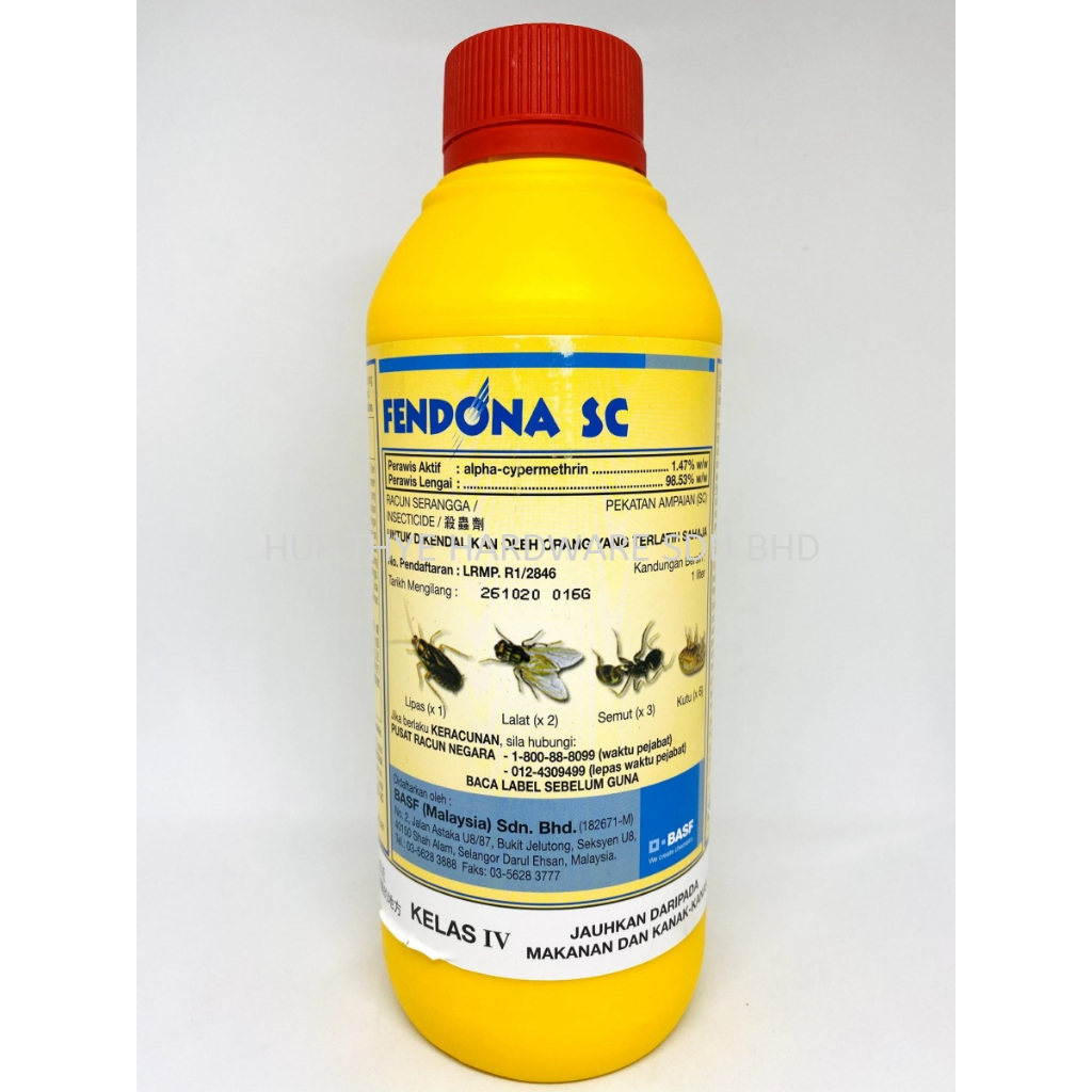 Fendona SC 1Litre BASF Pest Control Chemical Cockroaches Flies Ants ...