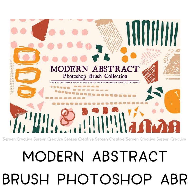 PS04 Modern Abstract Photoshop Brushes (Vintage PS Brush Abr) | Shopee ...