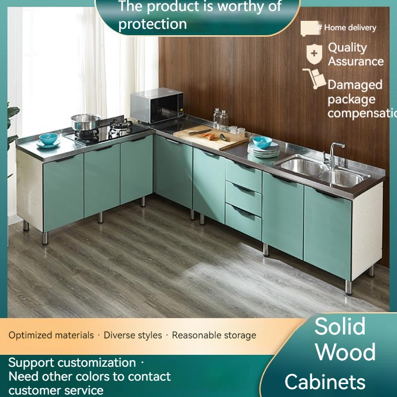 Simple Kitchen cabinet integrated stainless steel stove combination ...