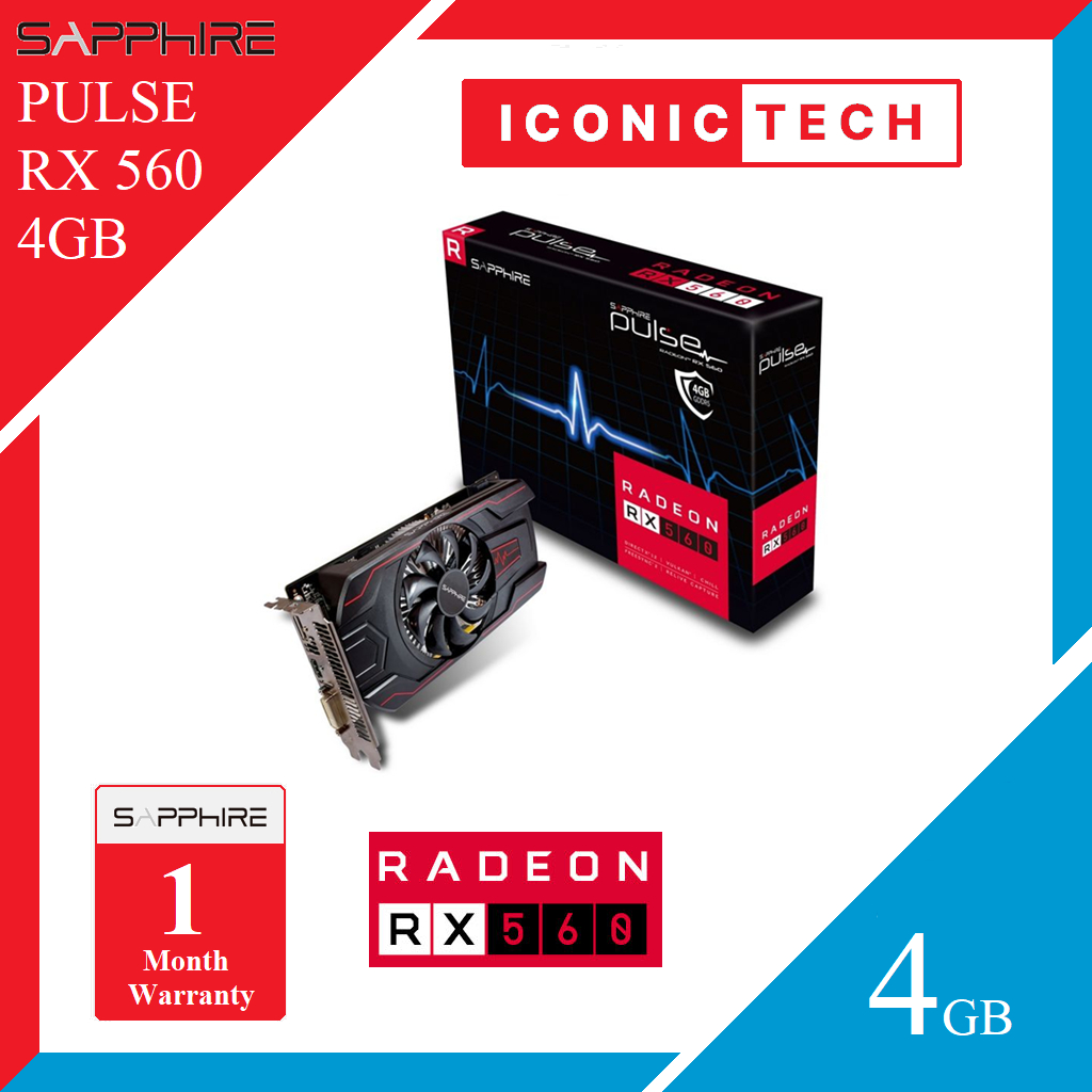 SAPPHIRE PULSE Radeon RX 560 4GB GDDR5 PCIe Graphics Card (RX560 @ Demo ...
