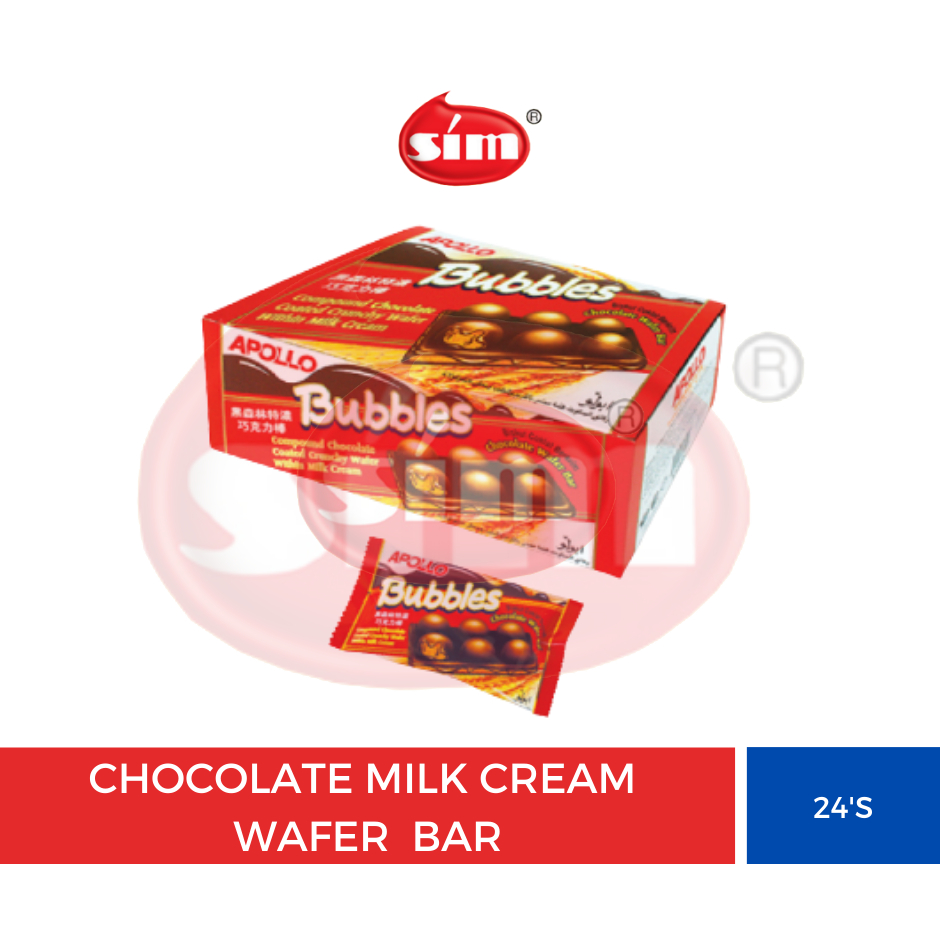 APOLLO BUBBLES WAFER & CHECKER WAFER BAR (24'S) | Shopee Malaysia