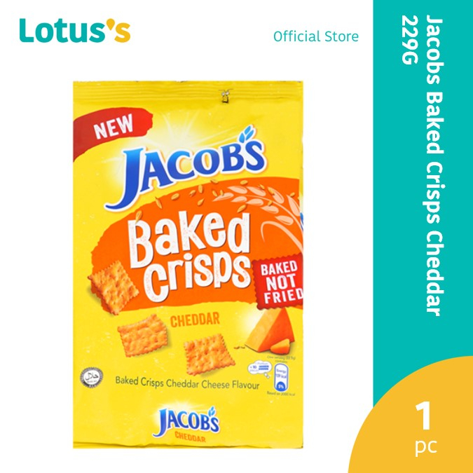 Jacobs Baked Crisps Cheddar 229G | Shopee Malaysia