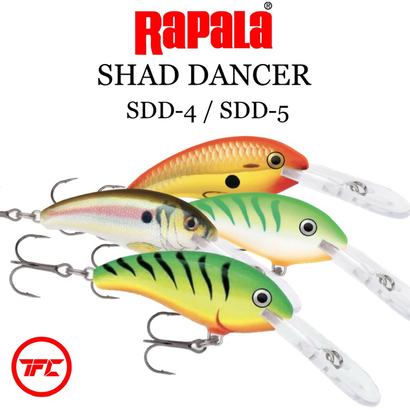 RAPALA Shad Dancer SDD-4 & SDD-5 Lure SDD04 SDD05 4cm 5cm Deep Runner | Shopee Malaysia