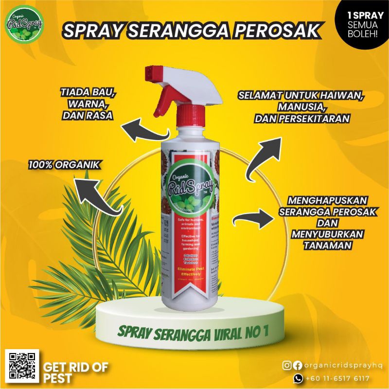 ORGANIC-RIDSPRAY-Penghapus-serangga-organik. | Shopee Malaysia