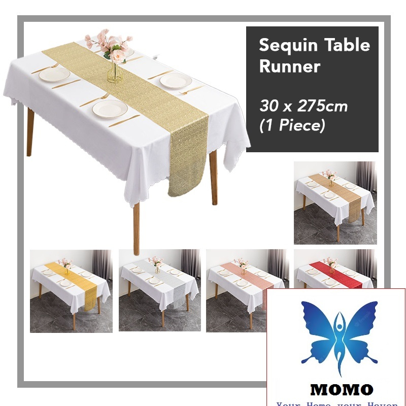 Sequin Table Runner Cloth Blink Placemat Deco Banquet Wedding Pelapik ...