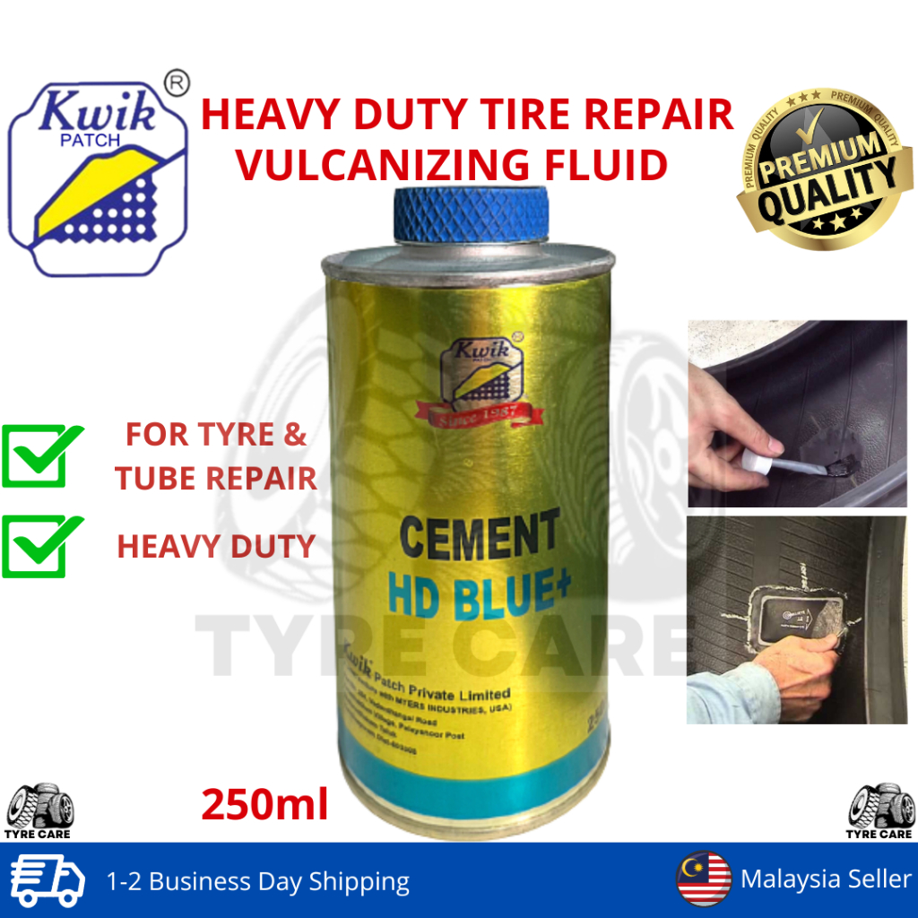 KWIK Heavy Duty Blue Vulcanizing Fluid (250ml @ 1000ml); Cement; Gum ...