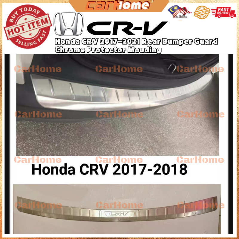 Honda CRV 2017-2021 Rear Bumper Guard Chrome Protector Mouding | Shopee ...