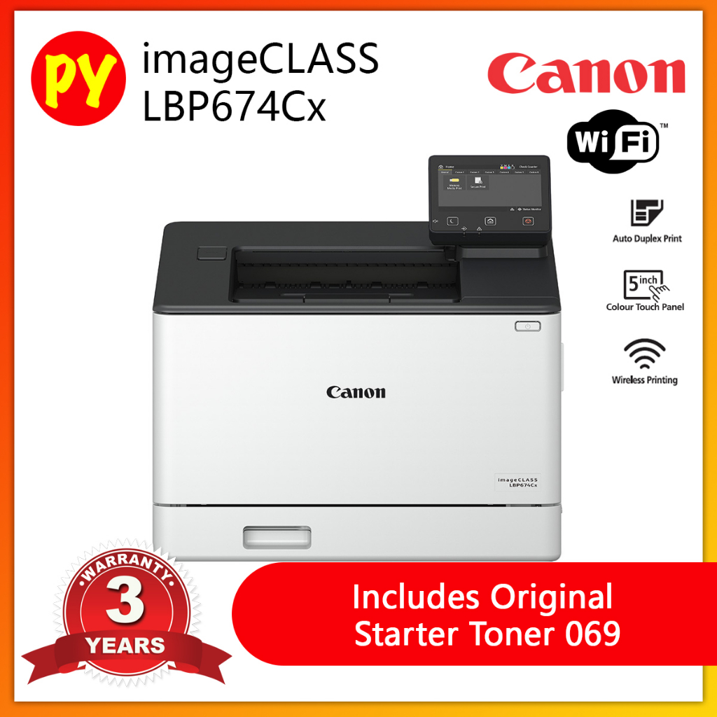 Canon ImageCLASS LBP674Cx (Print,Scan,Copy,WiFi) Laser Color Printer ...