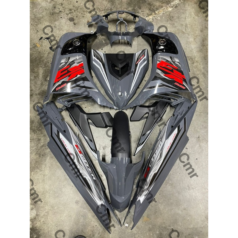 Cover Set Lc135 V2-V7 Nardo Grey Exciter V7 Ex Thai Free Cap | Shopee ...