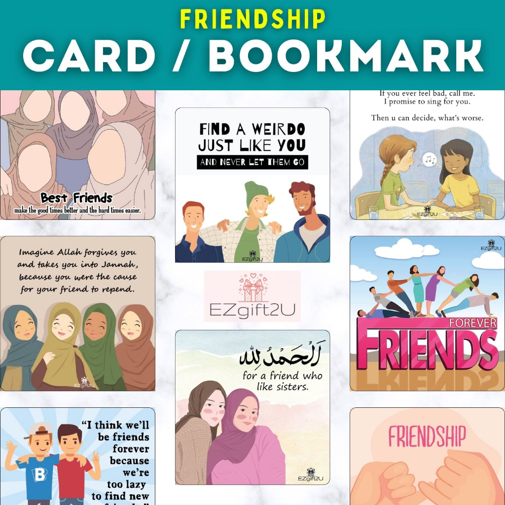 [FRIENDSHIP] CARD / BOOKMARK | Gift Cards Bookmark Kad Penanda Buku ...