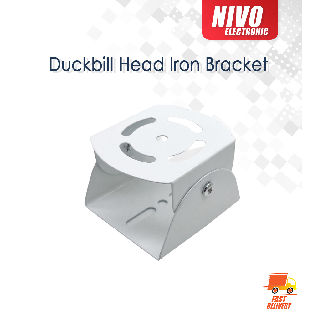 White Duckbill Head CCTV Camera Bracket 2D Universal Joint Connector ...