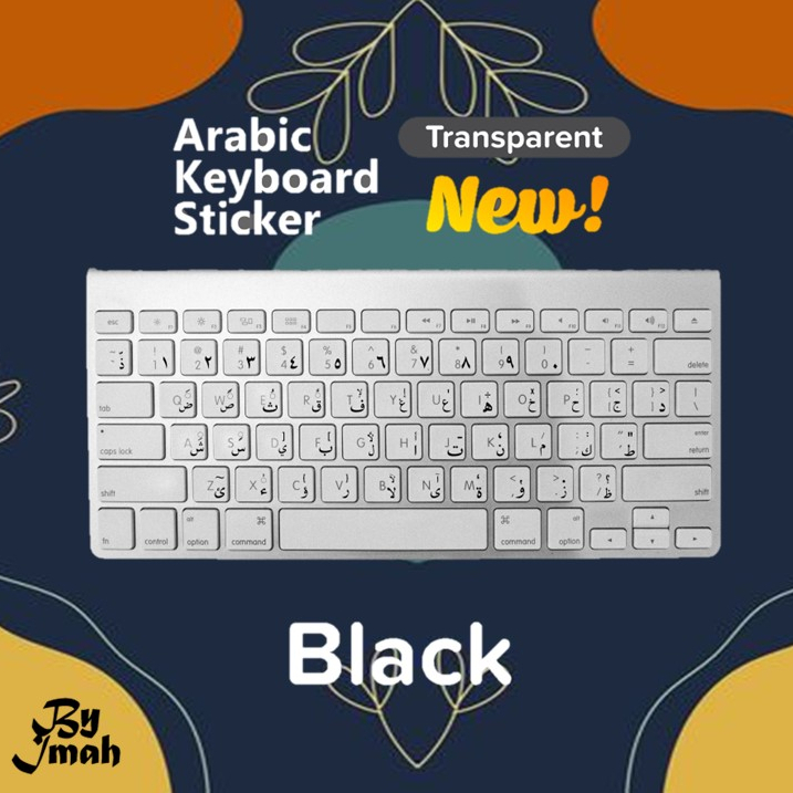 WHITE BLACK TRANSPARENT ARABIC KEYBOARD STICKER FOR ALL STANDARD ...
