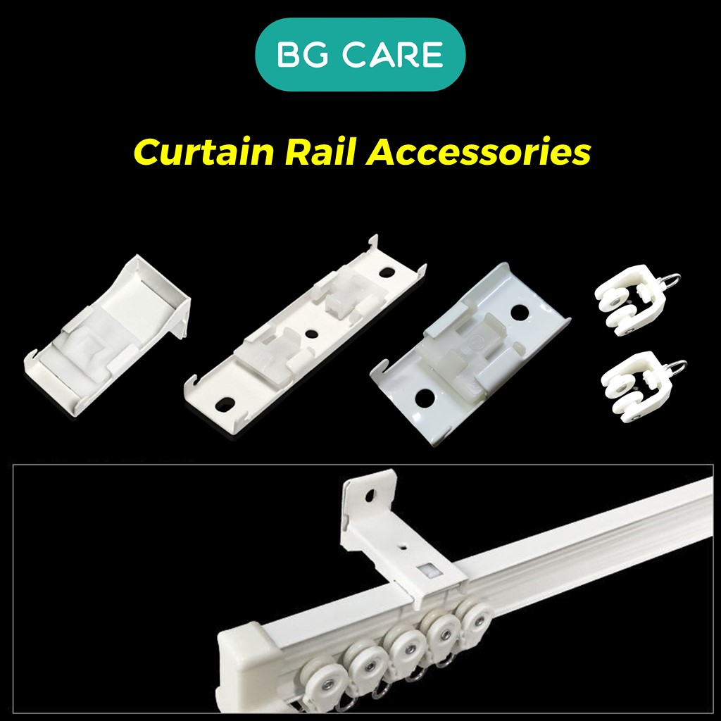 Curtain Rail Components Pulley Metal Side Mounting Bracket Fixed Top ...