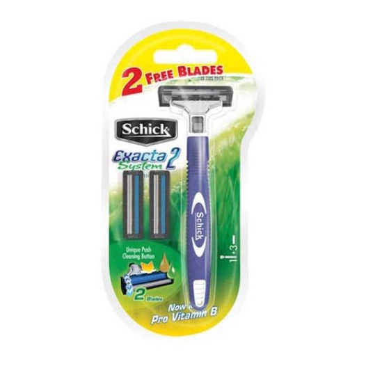 SCHICK EXACTA2 SYSTEM RAZOR KIT (1 HANDLE 3 BLADES) | Shopee Malaysia