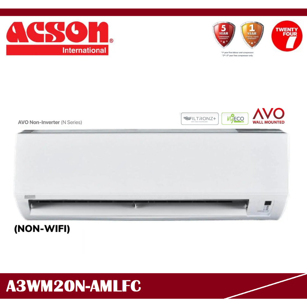 [ Delivered by Seller ] ACSON 2.0HP A3WM20N AVO Non-Inverter Air ...