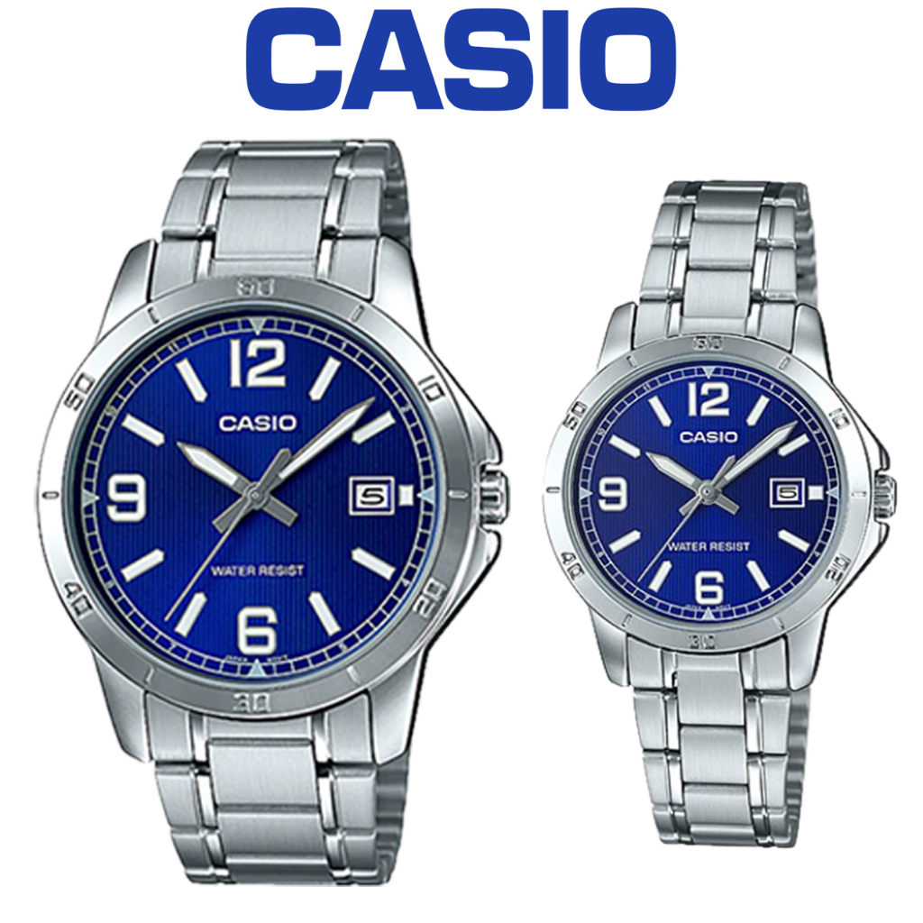 Casio Couple Watch MTP-V004D-2B & LTP-V004D-2B | Shopee Malaysia