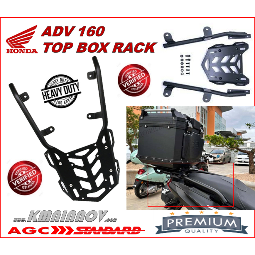 HONDA ADV 160 TOP BOX RACK HEAVY DUTY MONORACK STRONG QUALITY METAL ...