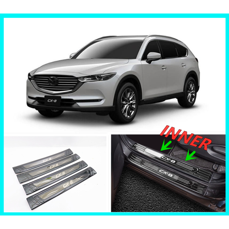 MAZDA CX8(CX-8) 2019-2022 (BLACK CHROME) INNER SIDE SILL PLATE ...
