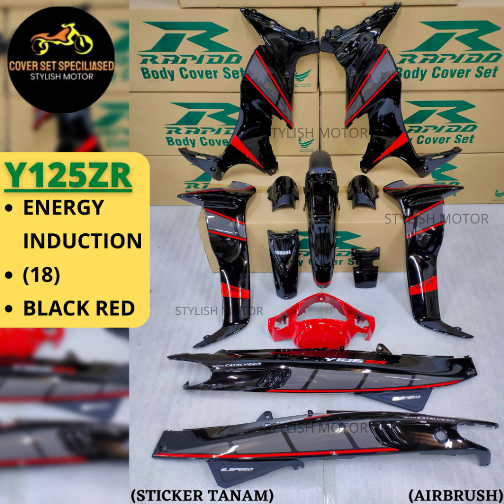 (STICKER TANAM/AIRBRUSH) RAPIDO COVER SET YAMAHA Y125 125ZR Y125ZR ...