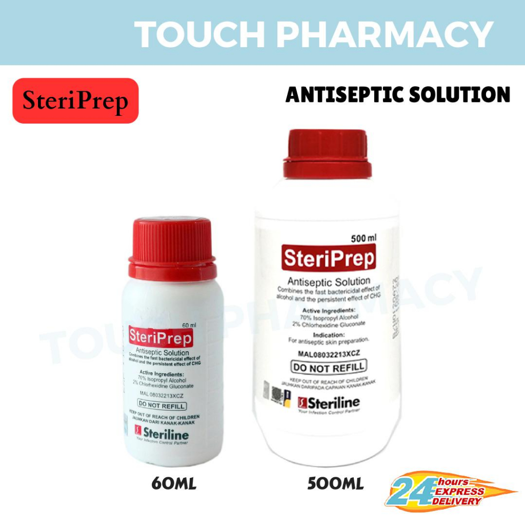 STERIPREP Antiseptic Solution 60ML/500ML | Shopee Malaysia
