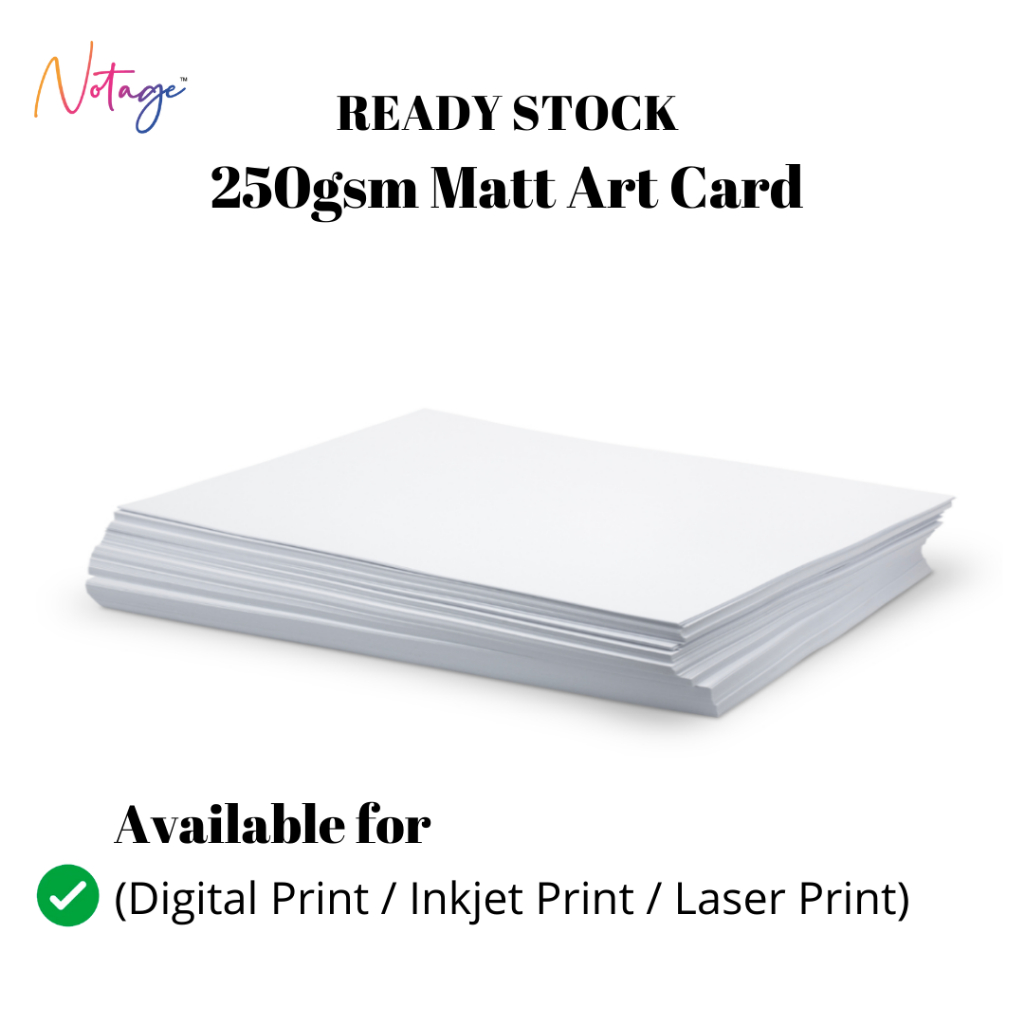 250gsm Matt Art Card 100PCS Large size Digital Print Card High Quality ...