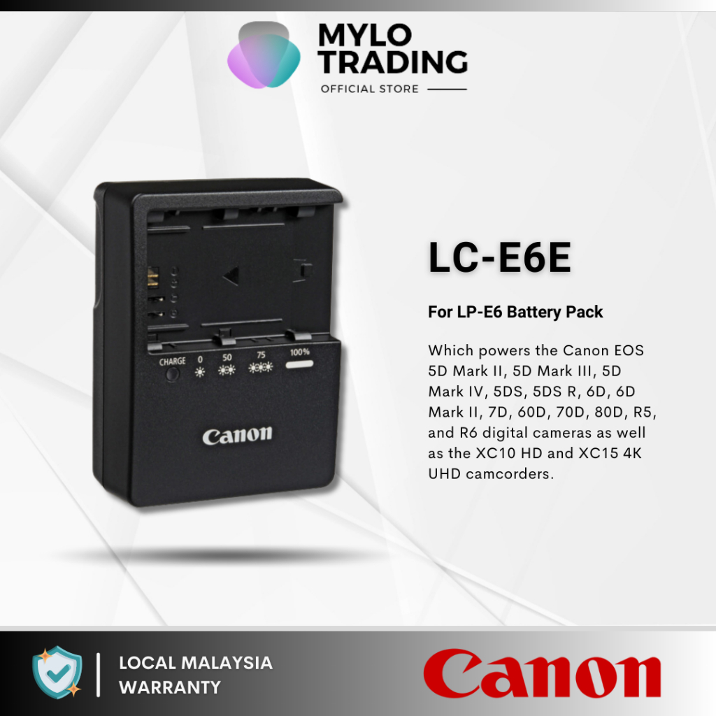 Canon LC-E6 Charger for the LP-E6/6n Lithium Ion Battery Pack | Shopee Malaysia