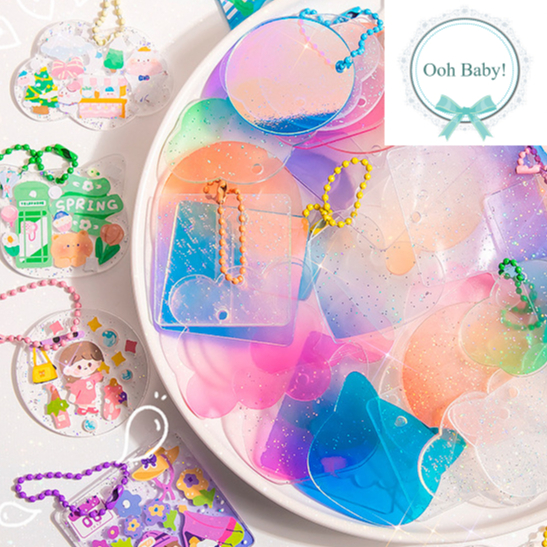 Goo Card Cuckoo Card DIY Handmade Keychain Deco Sticker Toys Mainan ...