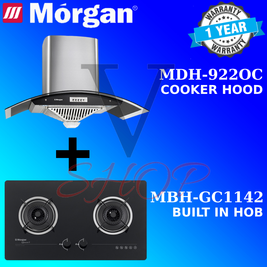 MORGAN DESIGNER COOKER HOOD MDH-922OC + MORGAN 8MM TEMPERED GLASS BUILT ...