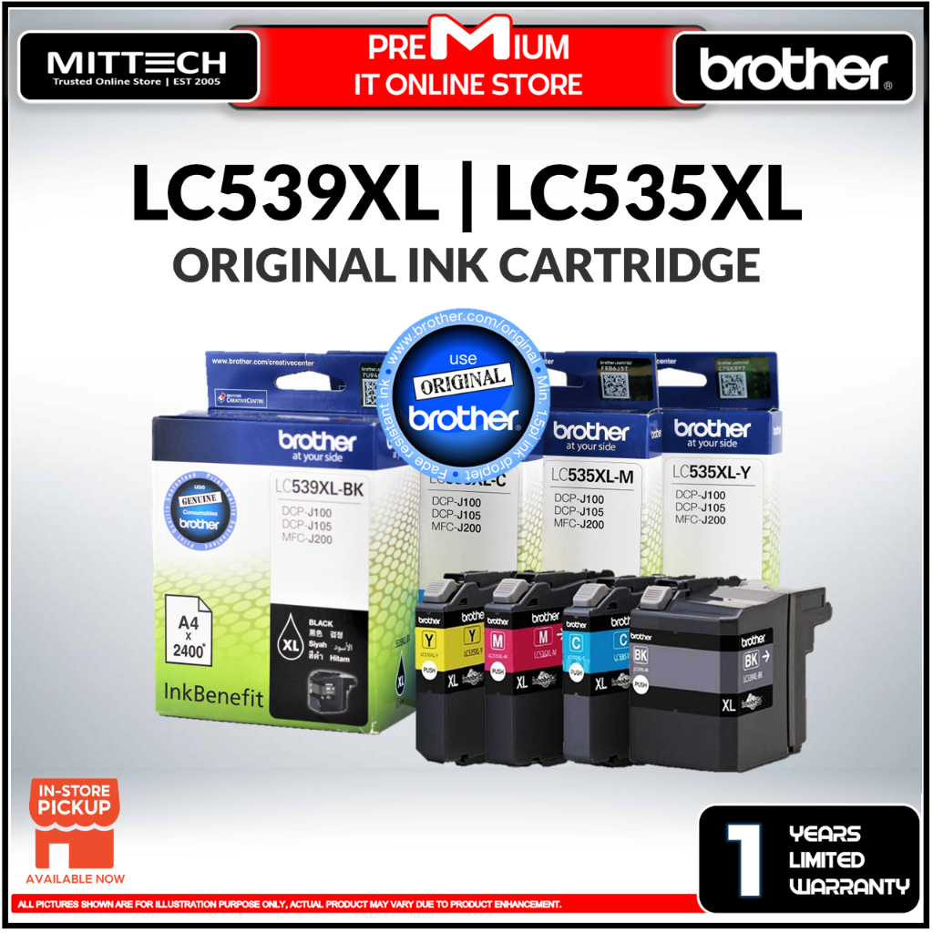 Brother Original Genuine Ink Cartridge LC539XL LC535XL For DCP-J100 DCP ...