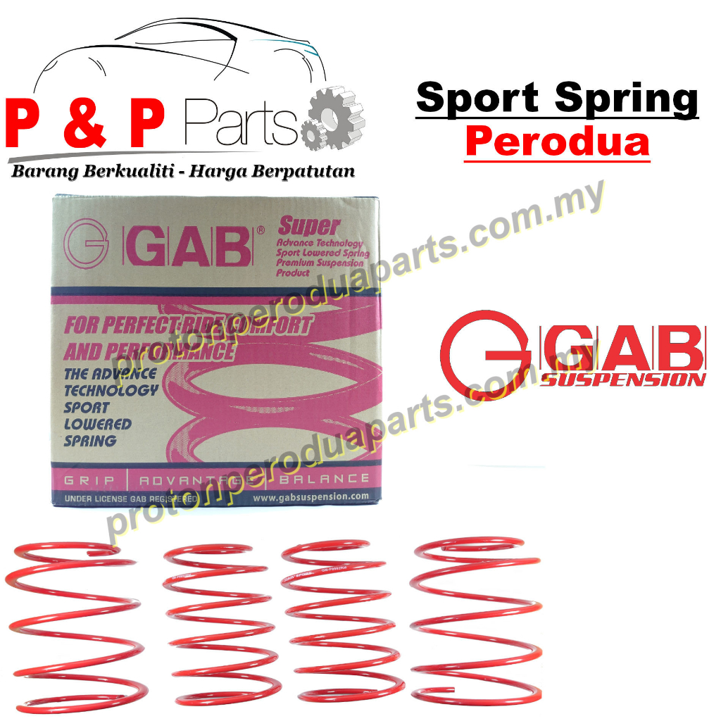 SPORT Spring GAB Perodua Myvi,Axia,Bezza,Alza,Viva,Kelisa,Kenari,Kancil ...