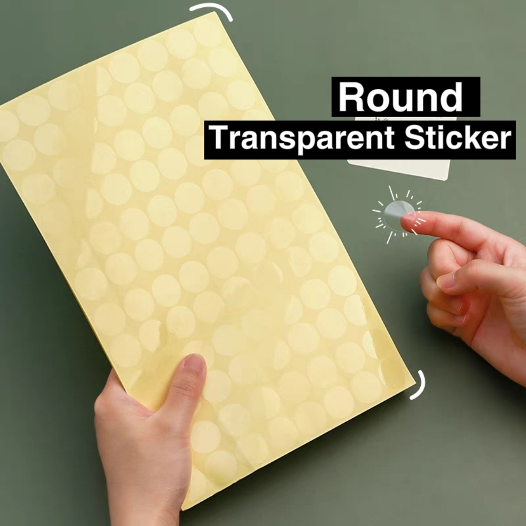 Round Transparent Sticker Clear Sealing Sticker Adhesive Labels Sticker ...