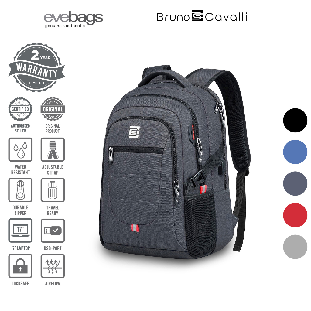 BRUNO CAVALLI Multifunctional 17" Extra Large Computer Laptop Backpack ...