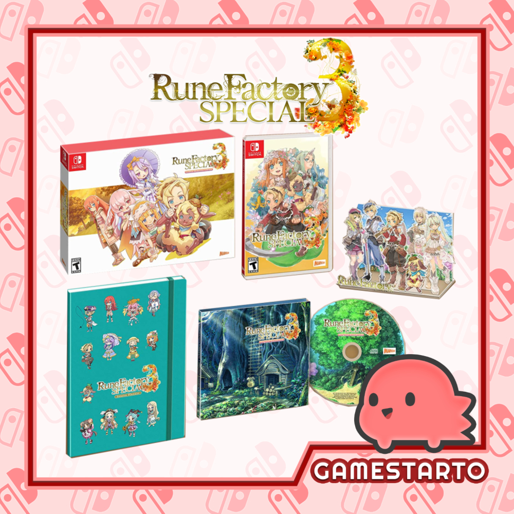 NSW Nintendo Switch Rune Factory 3 Special Standard/Golden Memories Limited Edition (US)(ENG ...