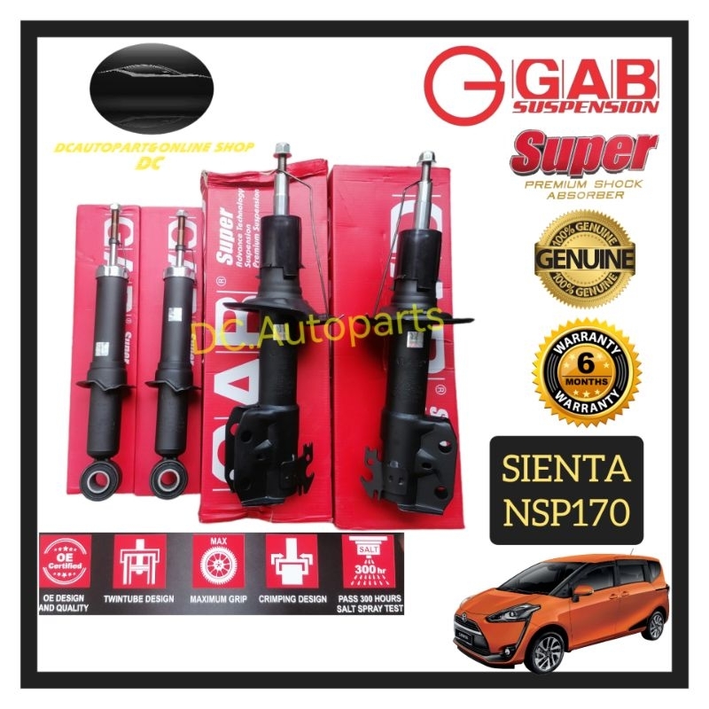 ORIGINAL GAB SUPER PREMIUM ABSORBER TOYOTA SIENTA NSP170 NHP170 2016 ...