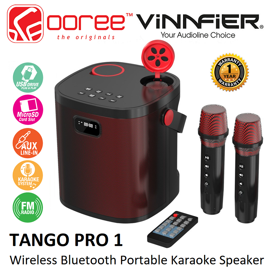 VINNFIER TANGO PRO 1 PORTABLE AND POWERFUL WIRELESS BLUETOOTH KARAOKE ...