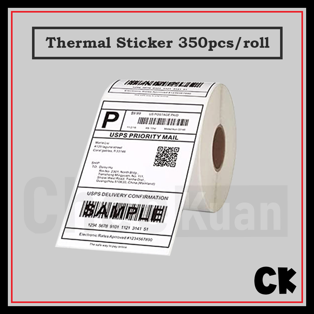 Thermal Paper Label Sticker Shipping Courier Airway Bill Consignment ...