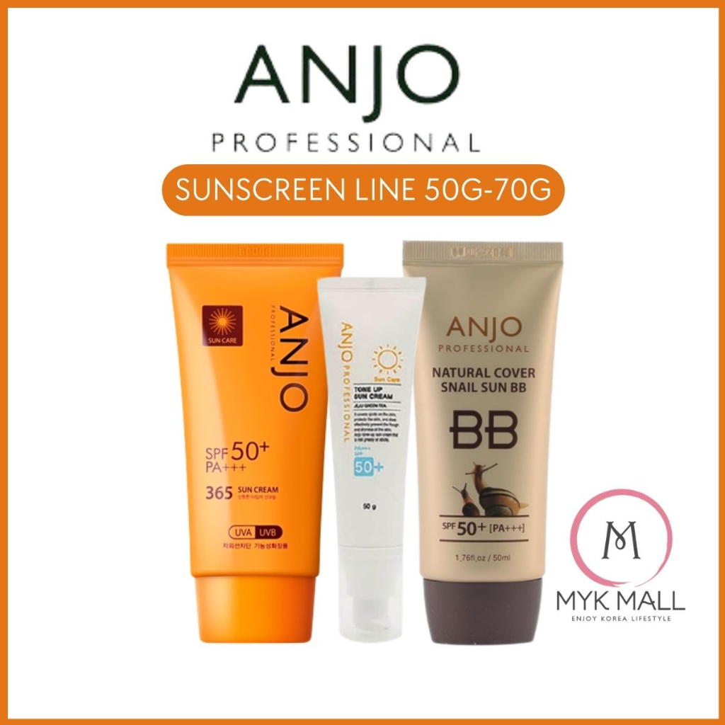 ANJO Professional 365 Daily Sun cream & Tone Up Suncream & Snail BB SPF ...