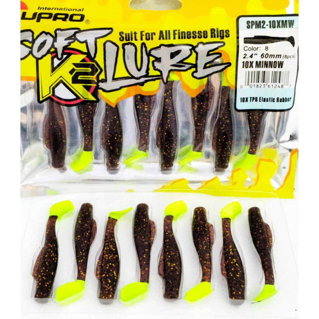 EUPRO SOFT LURE MINNOW #6cm/2.4'' 10X STRONG SOFT PLASTIC LURE SP LURE ...