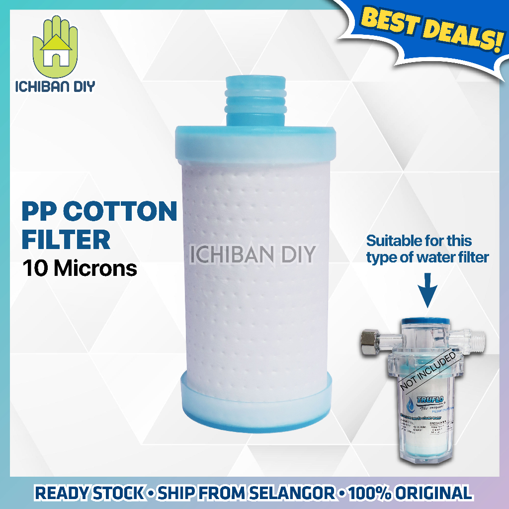 PP Cotton Filter 10 Microns Water Filter Cartridge Replacement Tap Pipe ...
