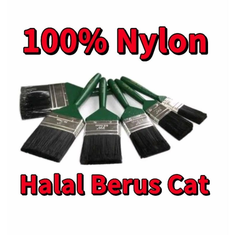 100% Nylon Paint Brush Berus Cat Halan | Shopee Malaysia