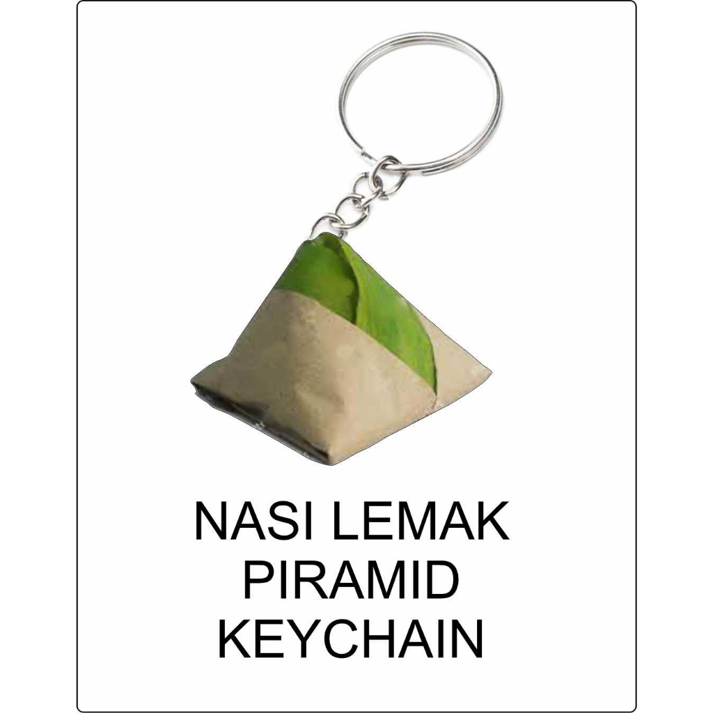 nasi lemak piramid keychain 2d pyramid food makanan | Shopee Malaysia