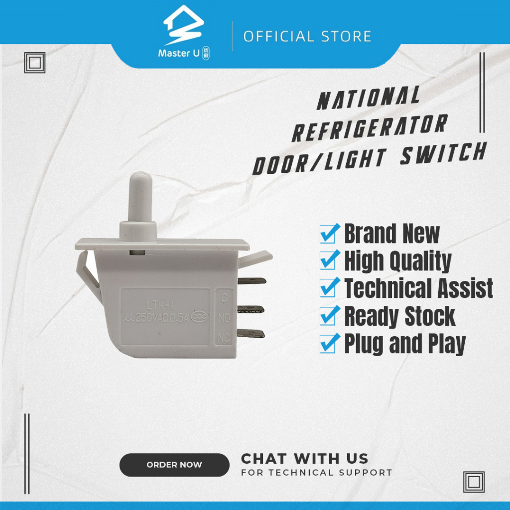 NATIONAL REFRIGERATOR DOOR/LIGHT SWITCH 3 PIN | Shopee Malaysia