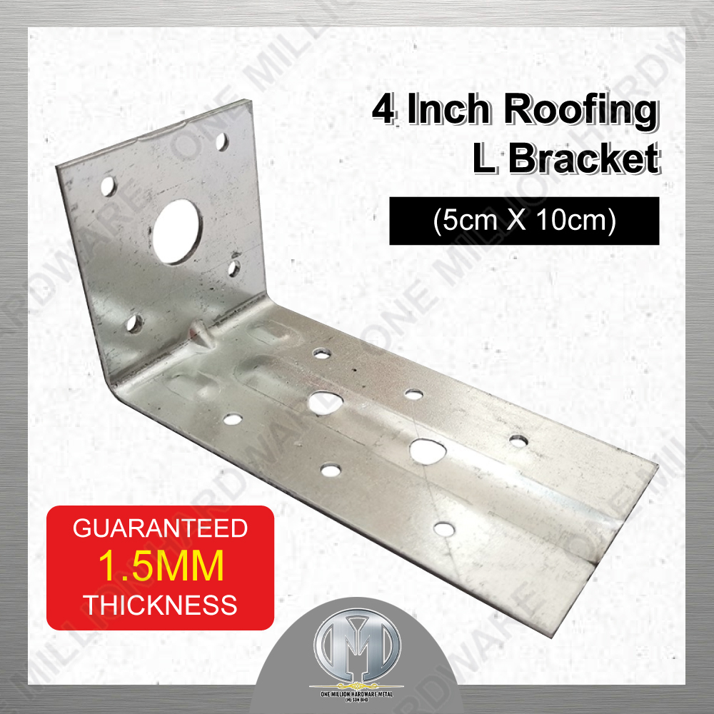 Besi Bracket Bumbung Tebal 1.5mm / L Bracket Besi Atap / Metal Bracket ...