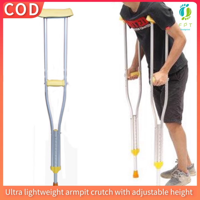 FPT*Ultra-Light Weight Underarm Cane Topang Kaki Arm Support Adjustable ...
