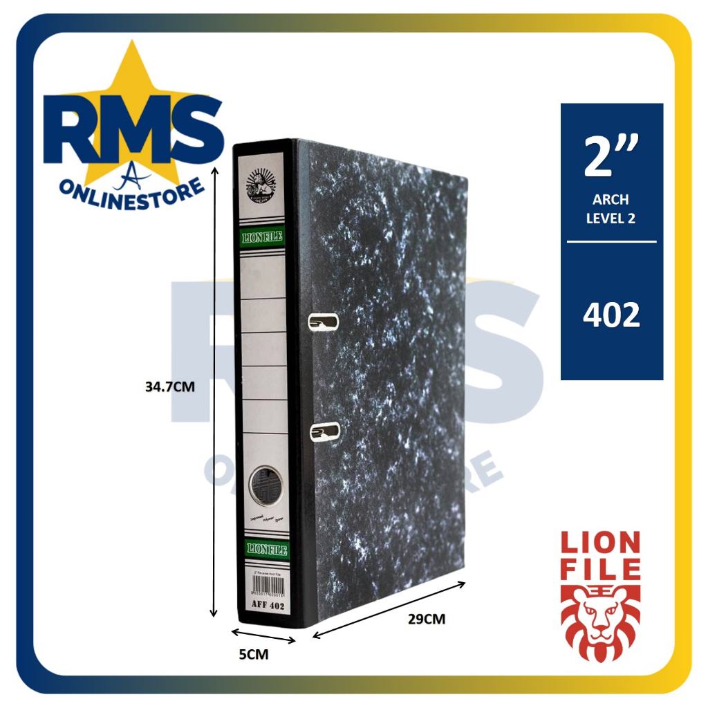 Lion 2" Arch File 402 WITH SHEET PROTECTOR | Shopee Malaysia