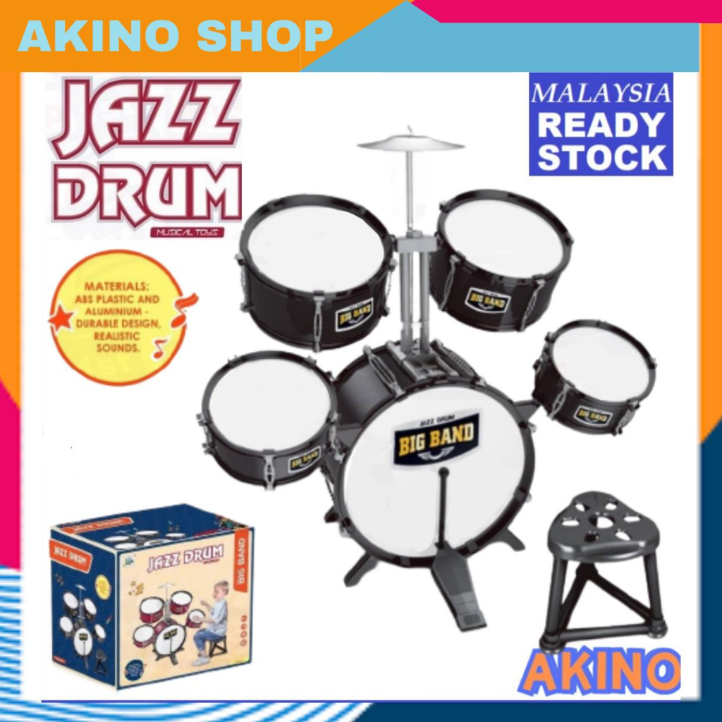 5Pcs Kids Drum Set Big Set Music Children Jazz Drum Rock Band ...