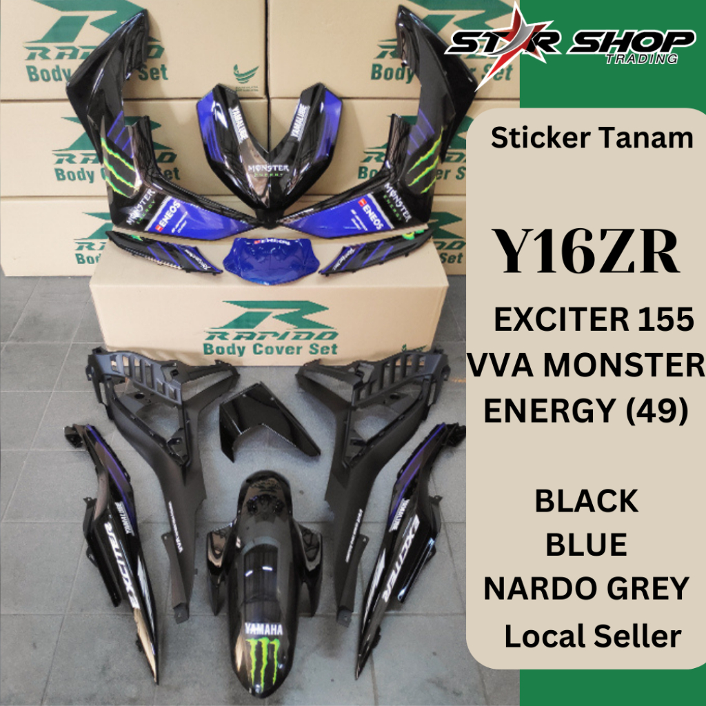 [LOCAL SELLER] COVERSET BODYSET Y16ZR Y16 EXCITER 155 VVA MONSTER ...